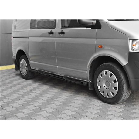 Side bars with steps for Volkswagen VW Multivan 2003-2015 Steel ...